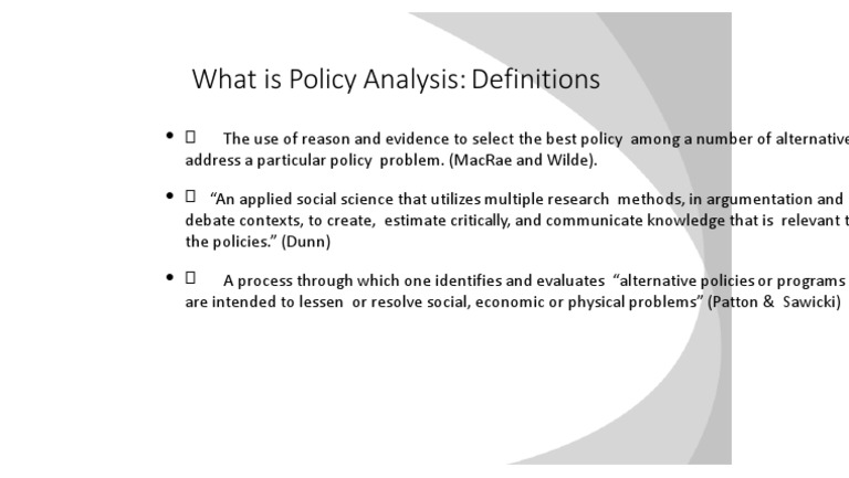What Is Policy Analysis | PDF