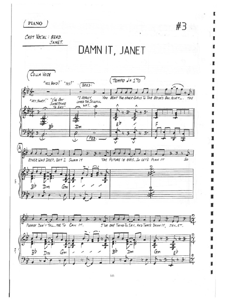 Damn It, Janet Rocky Horror | PDF