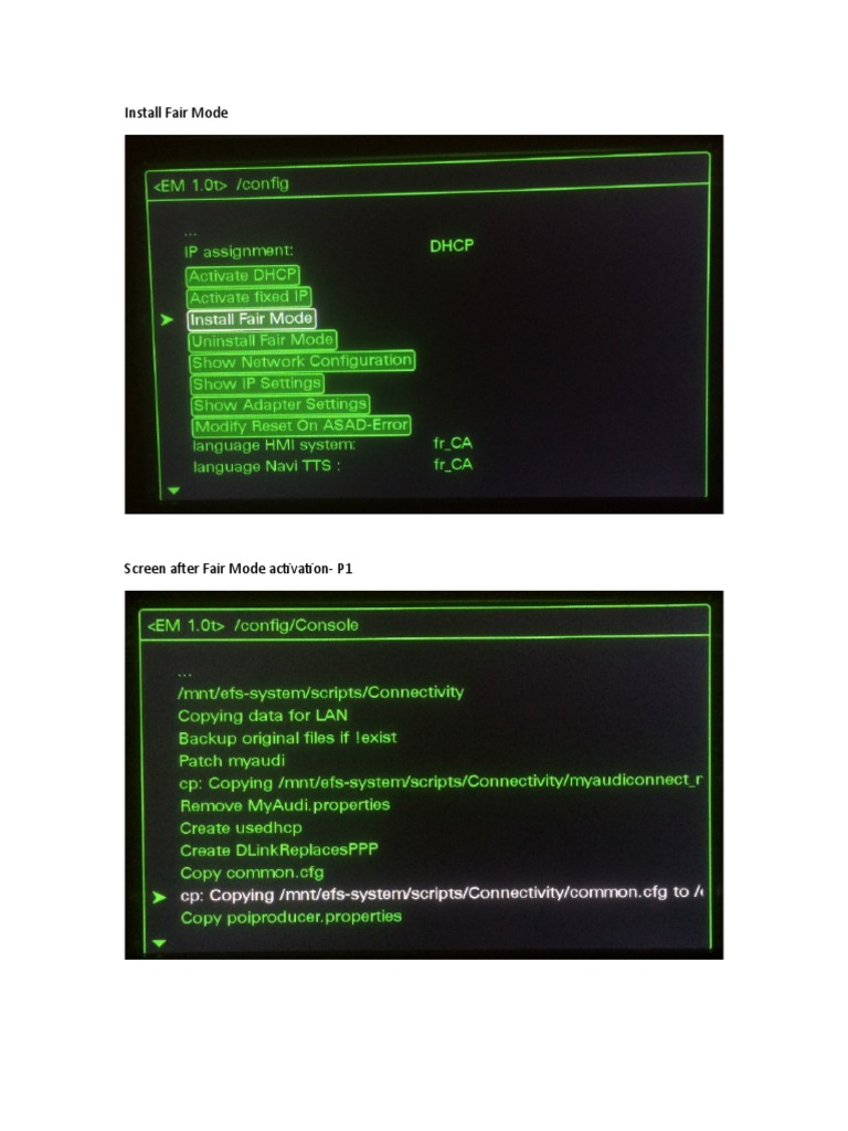Install Fair Mode | PDF | Audi | Computing