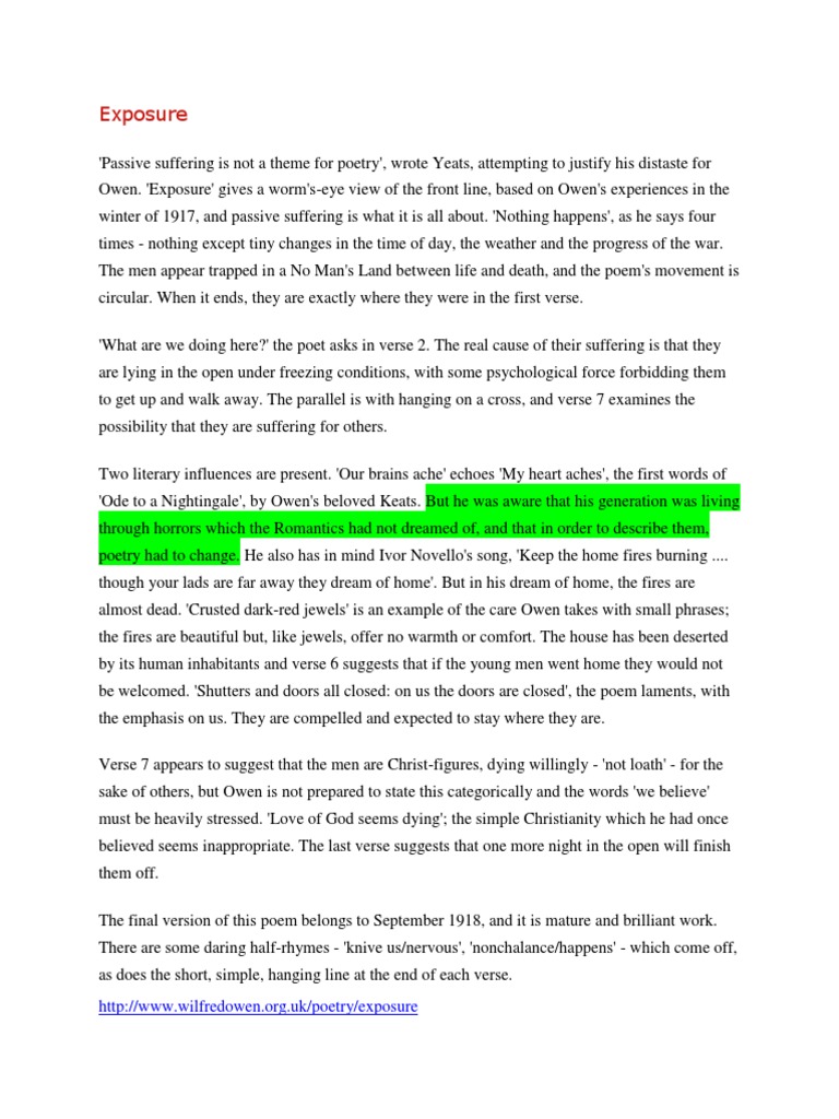 Exposure | PDF | Poetry