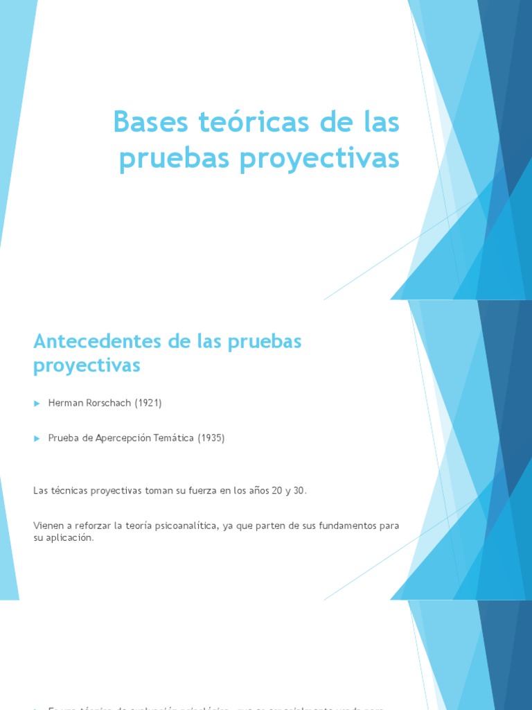 Bases Teóricas de Las Pruebas Proyectivas | PDF
