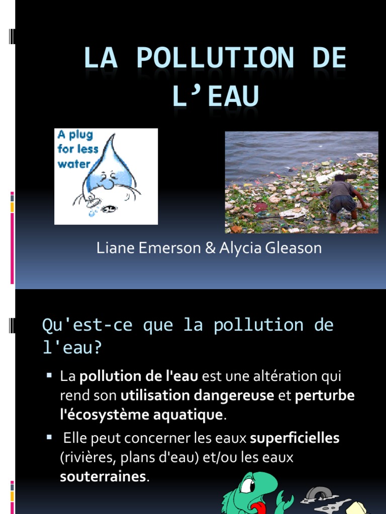 Pages de La Pollution de L Eau