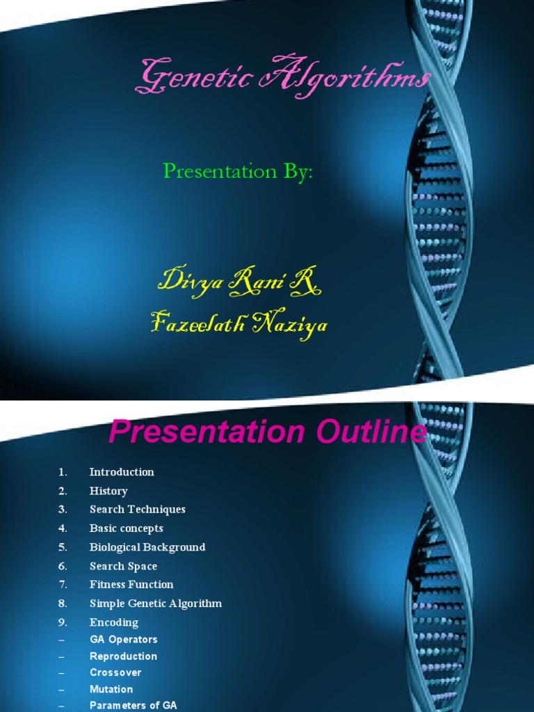 Genetic Algorithms | PDF | Genetic Algorithm | Offspring