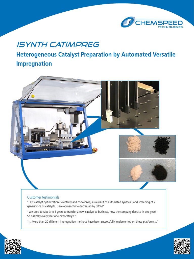 Chemspeed Brochure - Isynth Catimpreg | PDF | Liquids | Viscosity