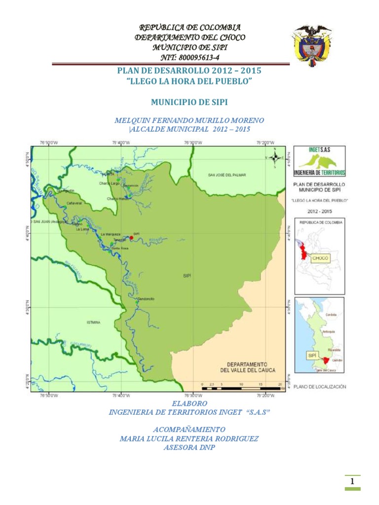Plan de Desarrollo Municipio de Sipi 2012 Publicar Acabado 1 | PDF ...