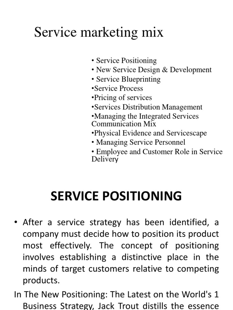 Service Marketing Mix Strategies | PDF | Marketing | Innovation