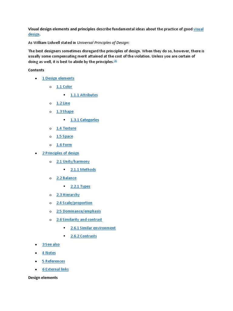 Visual Design Elements and Principles | PDF | Shape | Vision