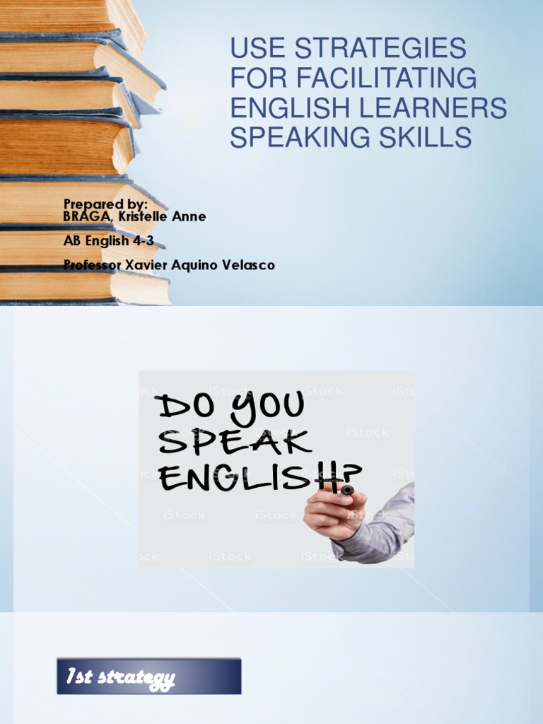 Speaking Strategies For English Learners | PDF | Learning | Behavior ...