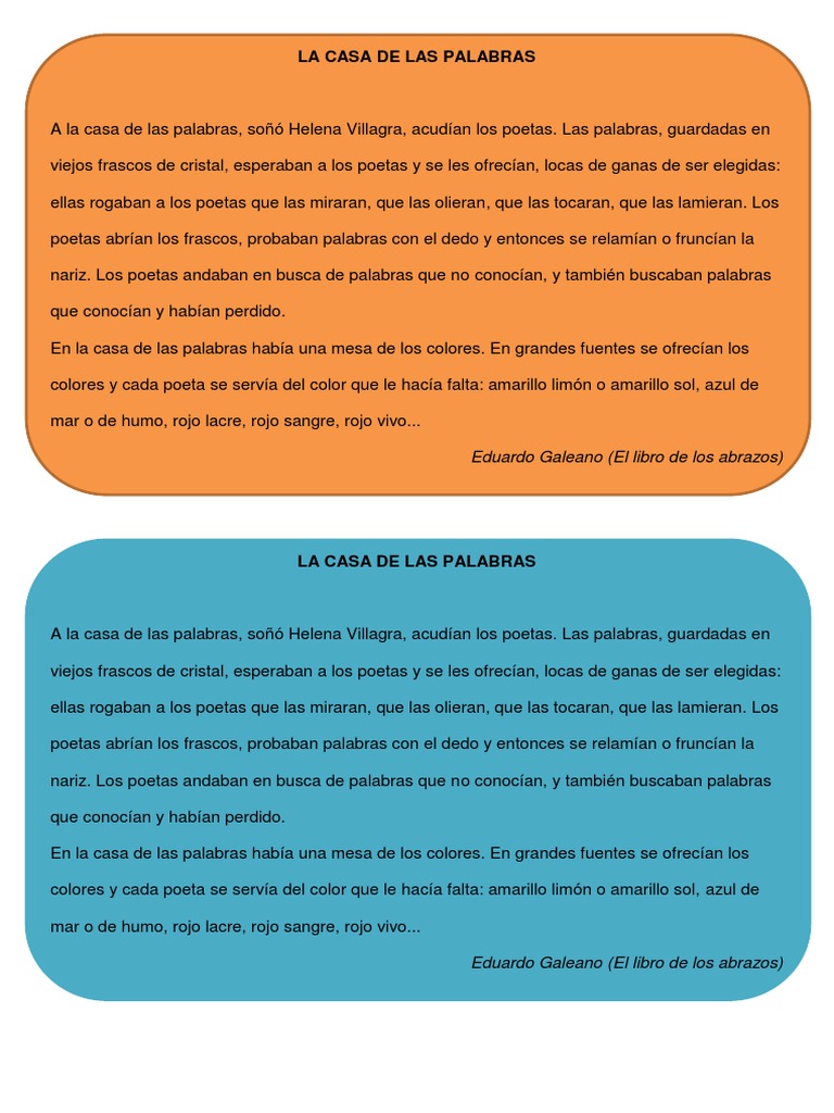 La Casa de Las Palabras | PDF