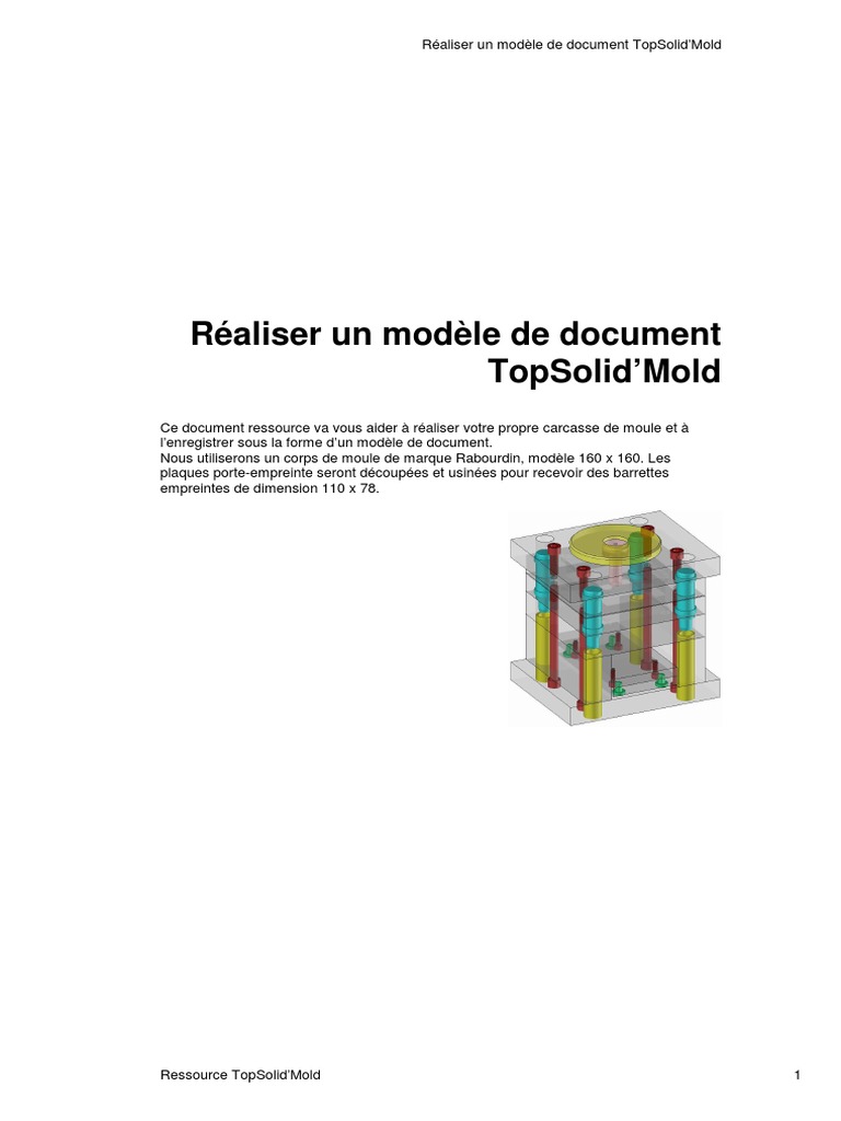 Realiser Modele Doc TopSolid Mold | PDF