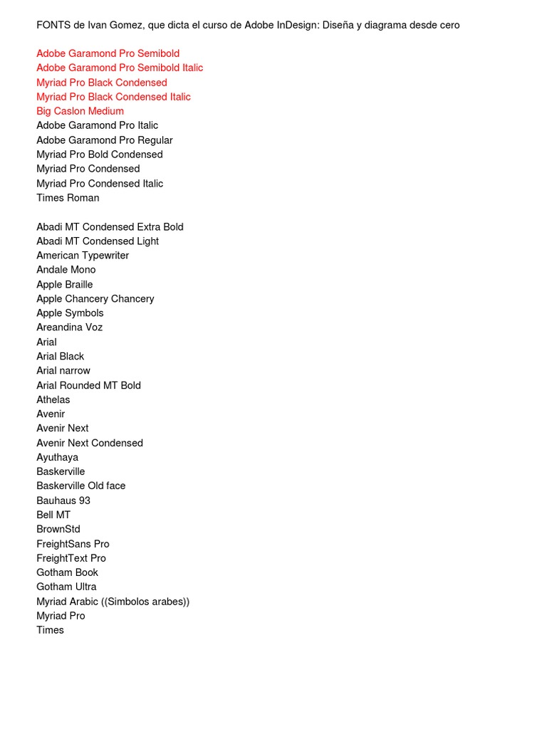 Fonts de Ivan Gomez | PDF