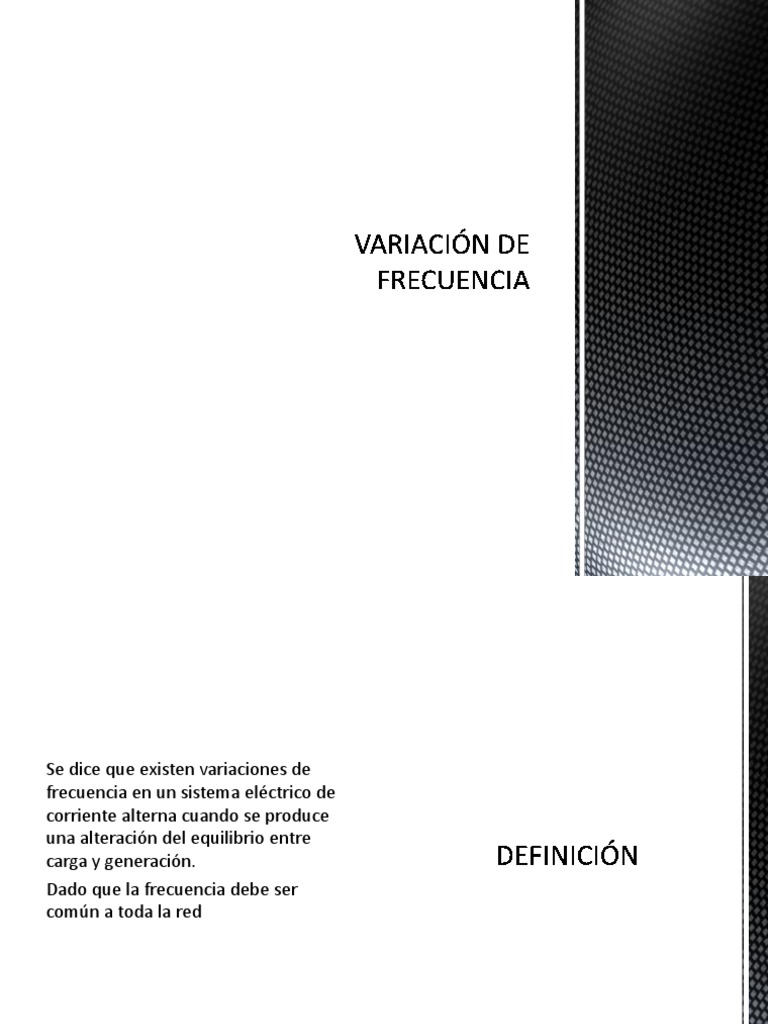 Variación de Frecuencia | PDF | Generador eléctrico | Generación eléctrica