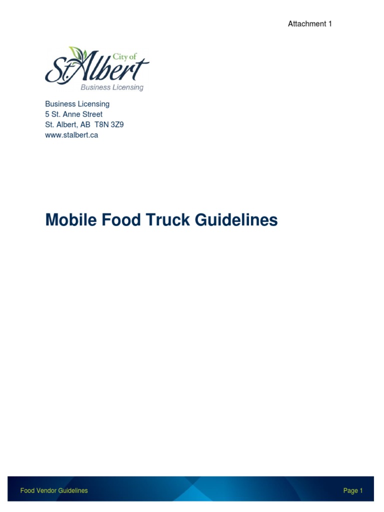 Mobile Food Truck Guidelines - Final | PDF | License | Waste