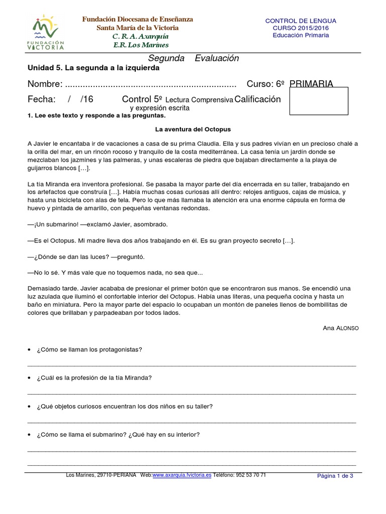 C Lengua 6 U5 - Lectura | PDF | Naturaleza