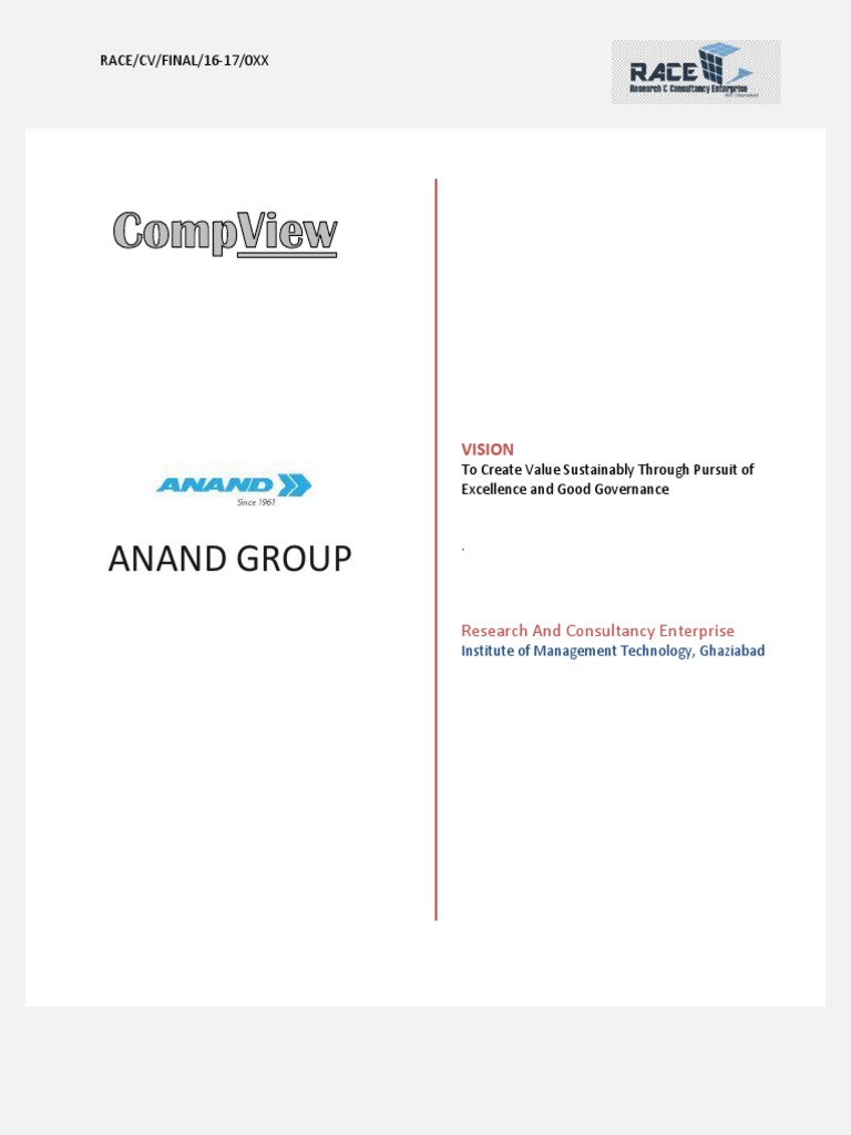 Anand Group | PDF | Automotive Industry | Automotive Equipment