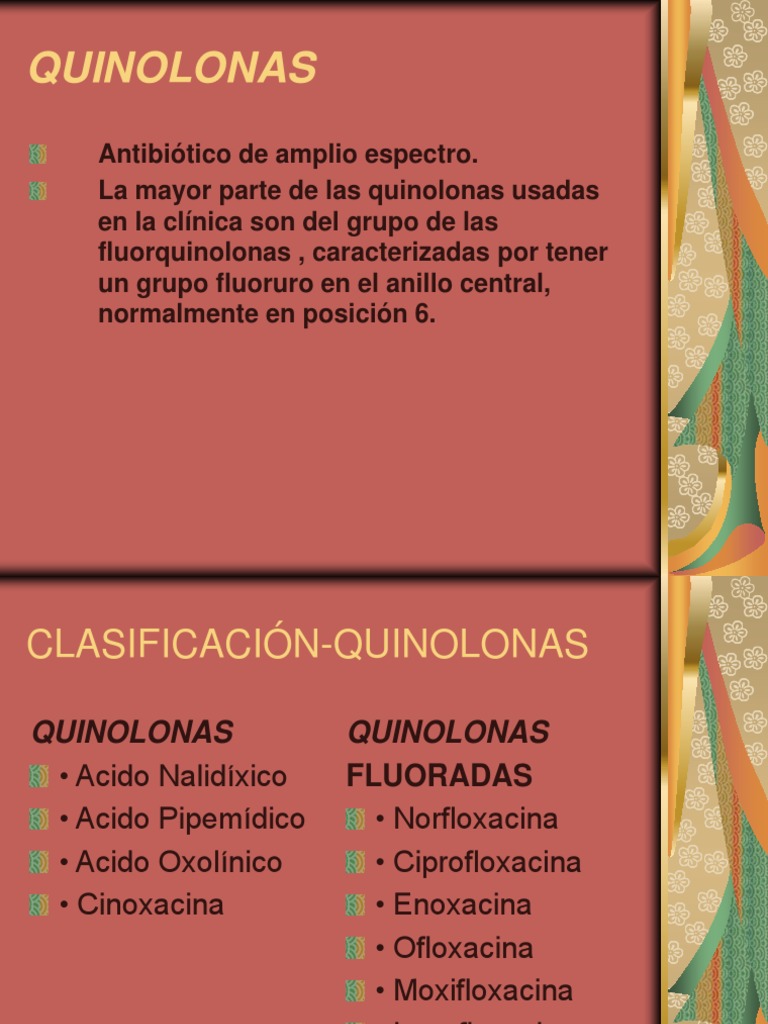 QUINOLONAS | PDF | Antibióticos | Drogas