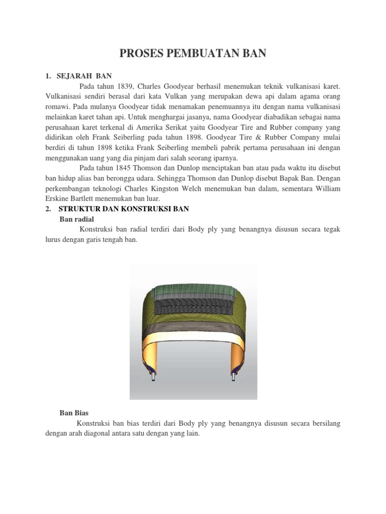 Proses Pembuatan Ban | PDF