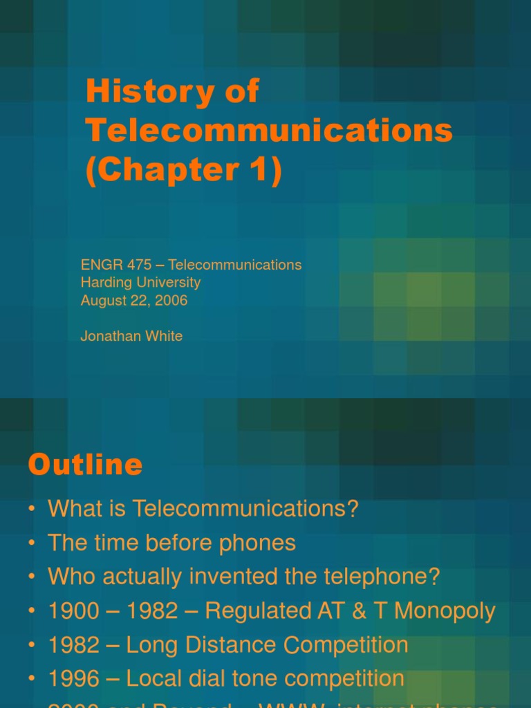 History of Telecommunications Evolution | PDF | Telephone ...
