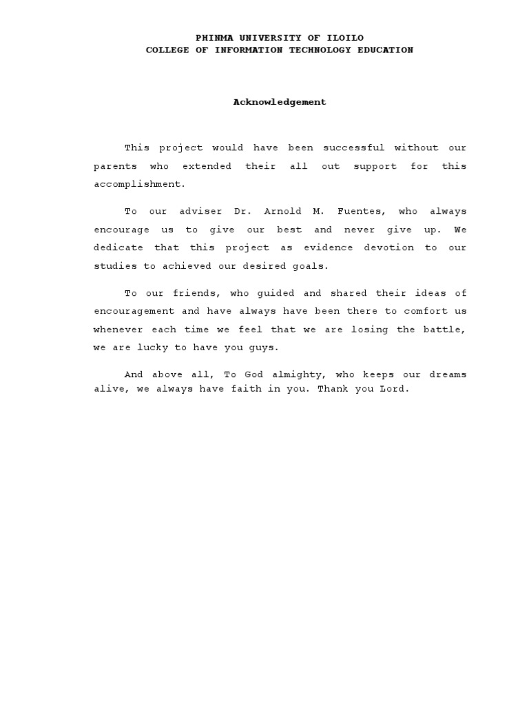 Phinma University of Iloilo College of Information Technology Education ...