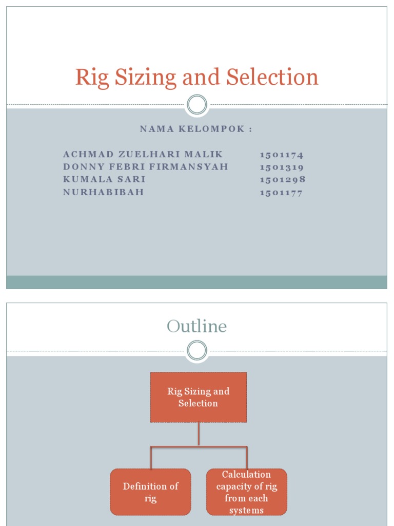 Rig Sizing and Selection 2 | PDF