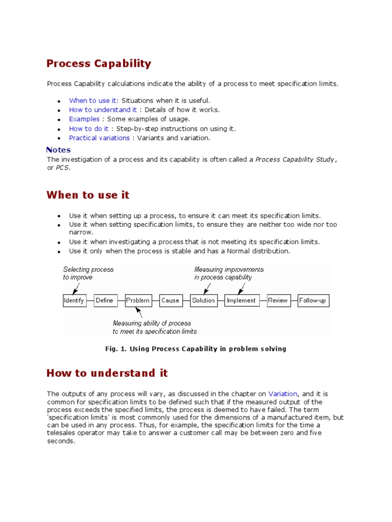 Process Capability | PDF | Confidence Interval | Probability Distribution