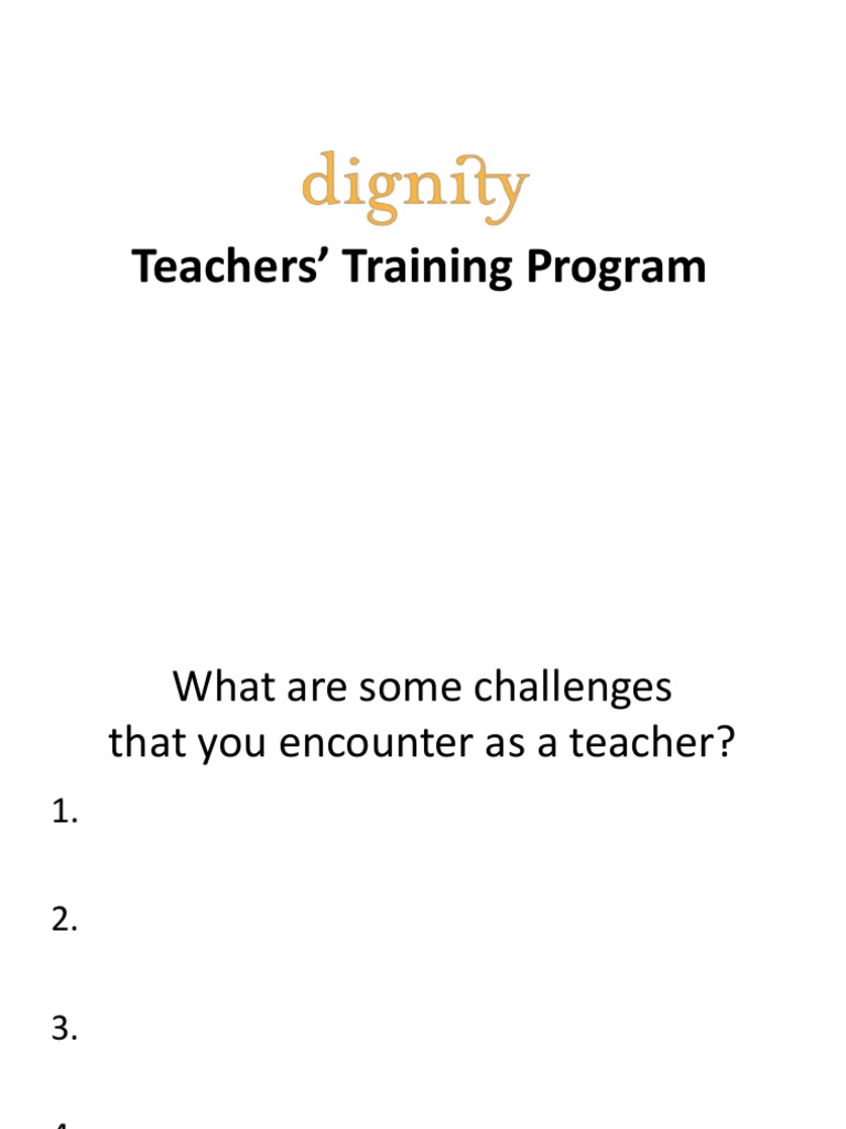 Teachers' Training Program Overview | PDF | Literacy | Teachers