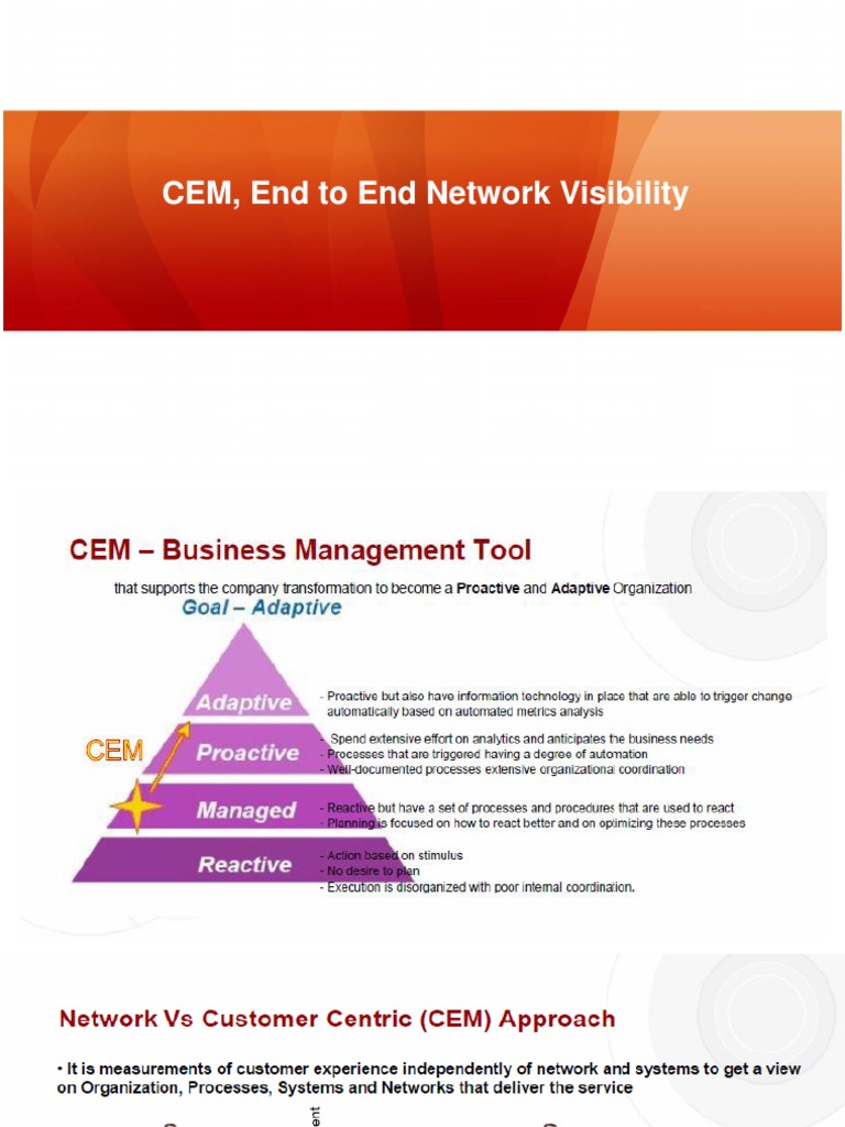 CEM, End To End Network Visibility | PDF
