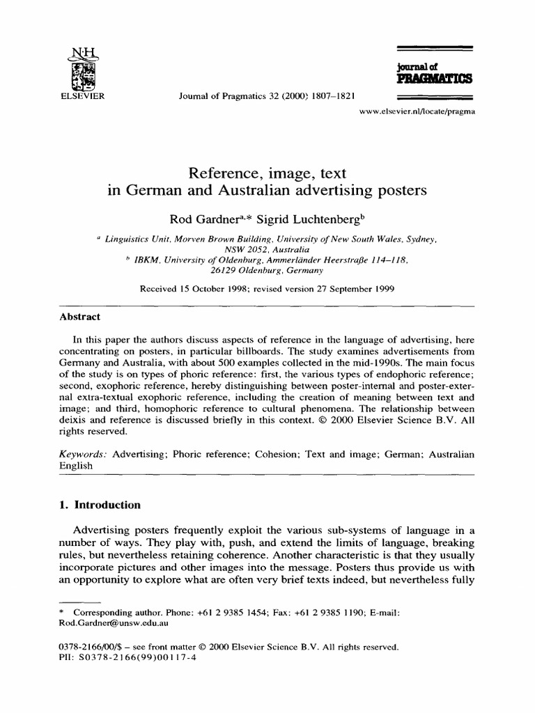 Reference Image Text in German and Australian Ad Posters | PDF ...