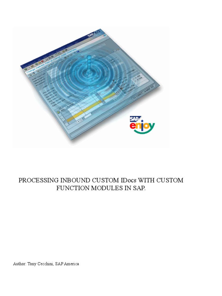 Processing Inbound Custom Idocs With Custom Function Modules In Sap Pdf Parameter Computer 6489