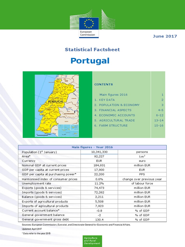 Portugal: Statistical Factsheet | PDF | Value Added | Gross Domestic ...