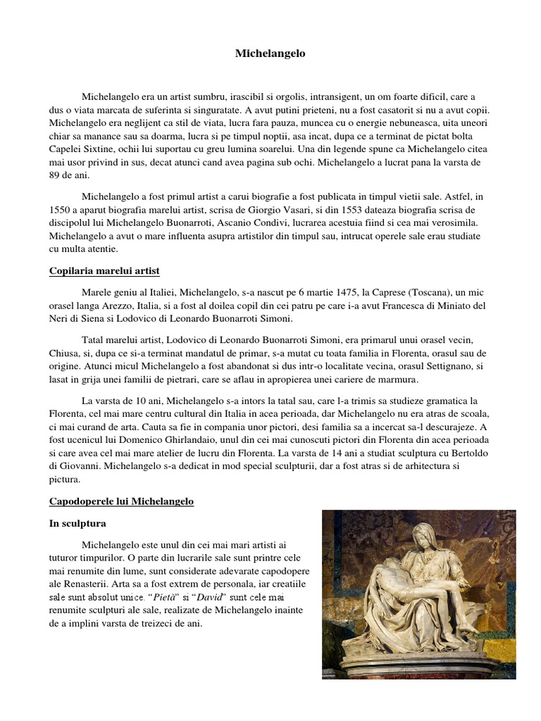 Michelangelo | PDF