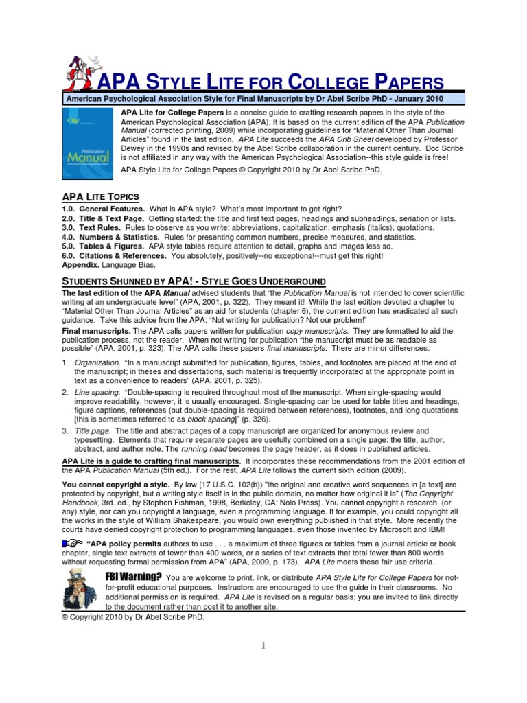 Apa Lite PDF | PDF | Sic | Standard Deviation
