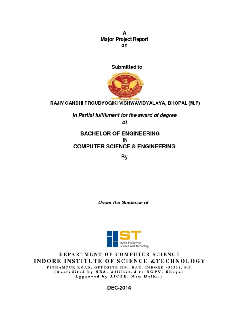 Major Report Format | PDF | Use Case | Thesis