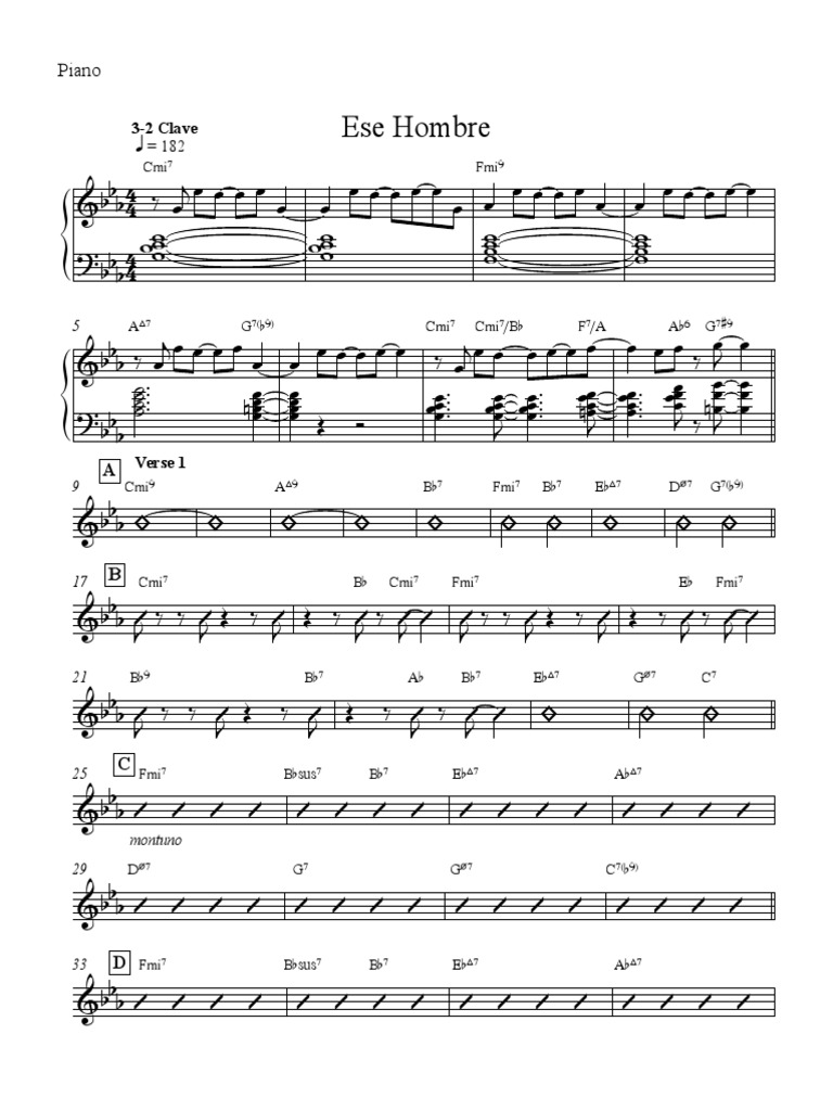 Ese Hombre Piano PDF | PDF
