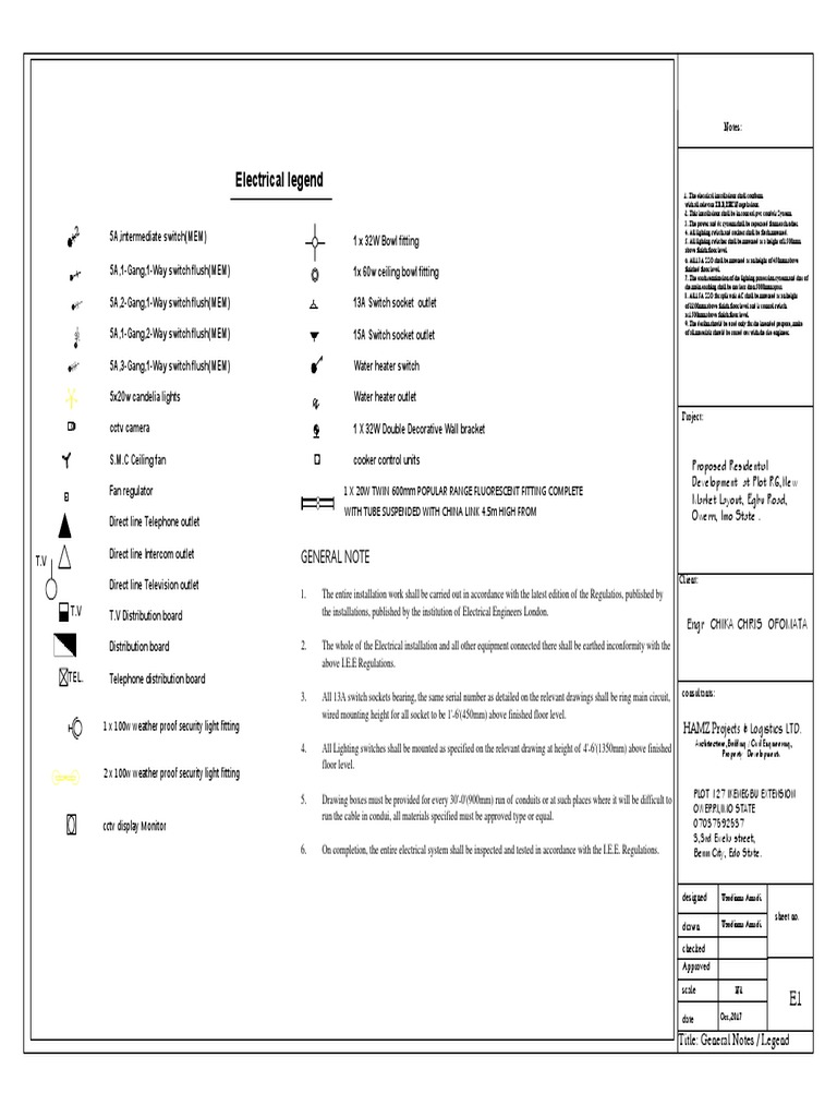Electrical Drawing | PDF | Electric Power | Electrical Equipment
