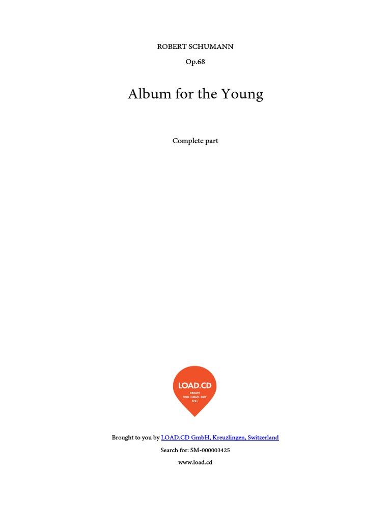 Schumann - Album For The Young | PDF