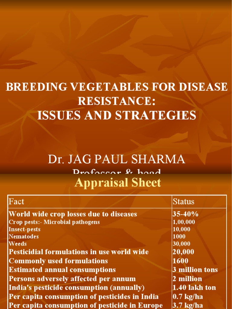Breeding Vegetable by DR Jag Paul Sharma Assoc. Director | PDF ...