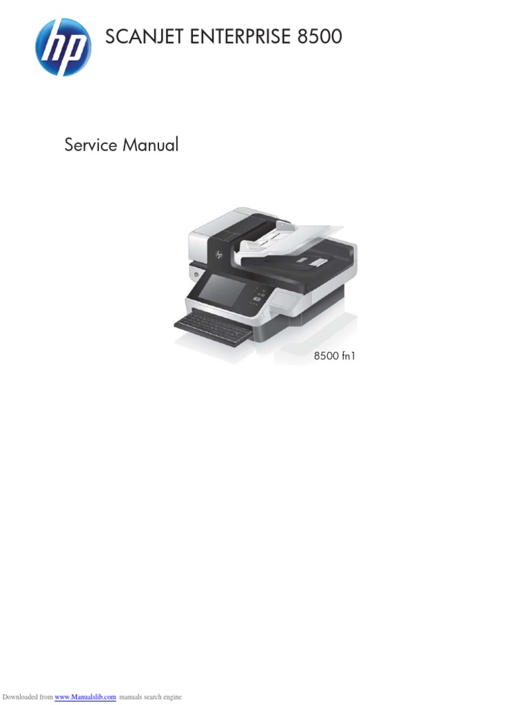 Scanjet Enterprise 8500 | PDF | Image Scanner | Troubleshooting