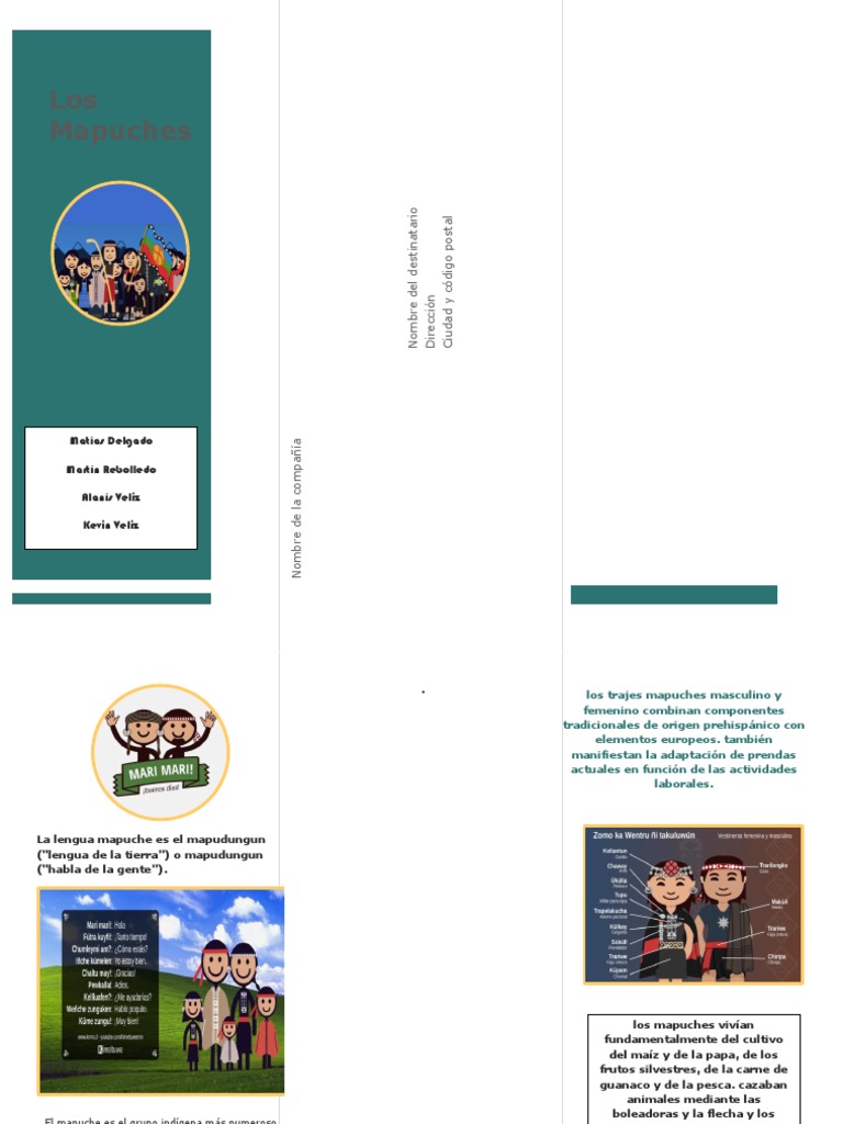 Los Mapuches Triptico | PDF | Pueblos Indígenas de las Américas