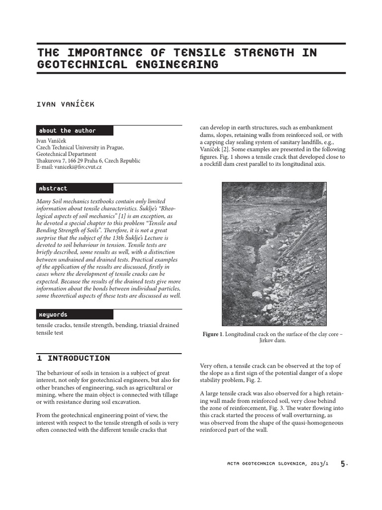 Tensile Strength in Soil | Download Free PDF | Strength Of Materials ...