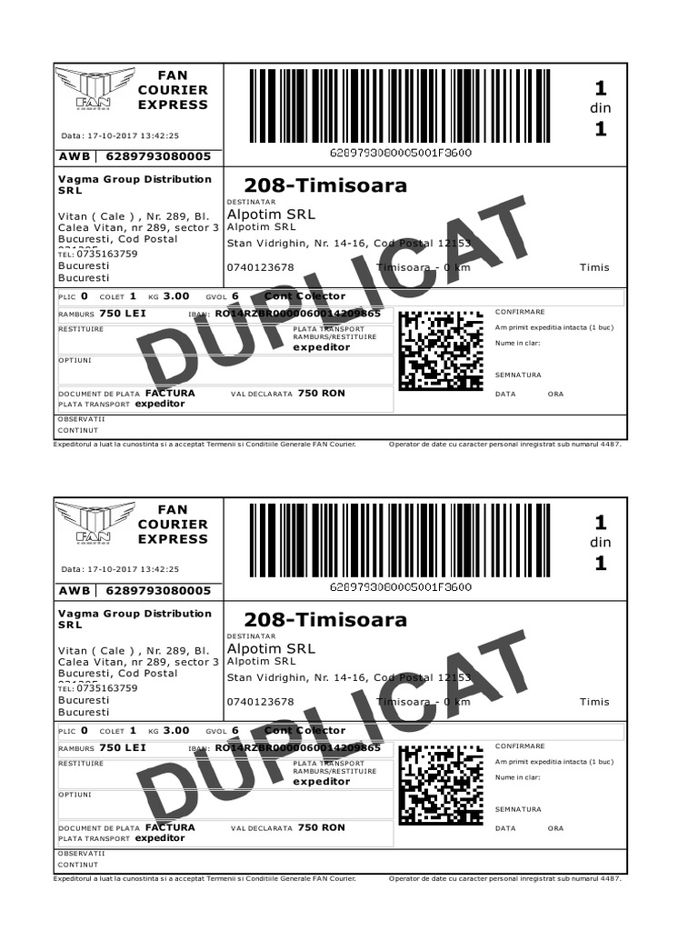 208-Timisoara: FAN Courier Express | PDF