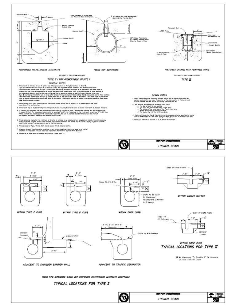 TRENCH DRAIN.pdf | Civil Engineering | Building Engineering