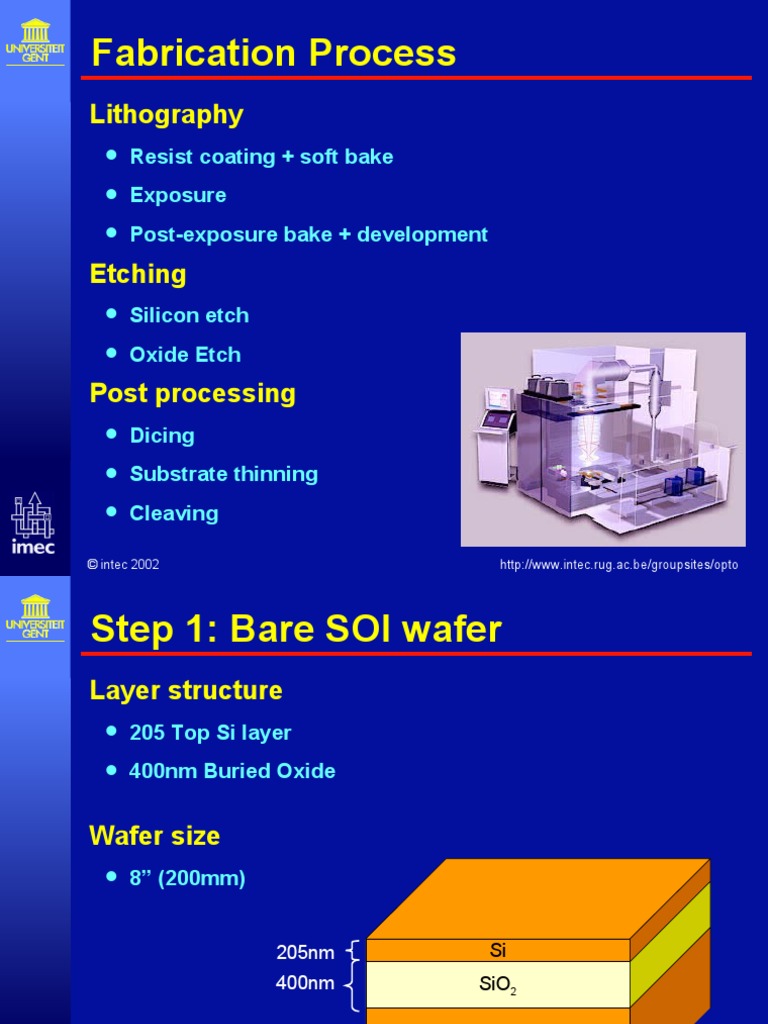 Fabrication Process: Lithography | PDF | Photolithography | Wafer ...
