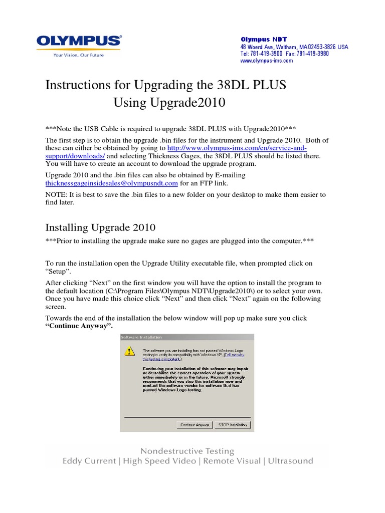 38DL PLUS Upgrade Instructions | PDF | Operating System Families ...
