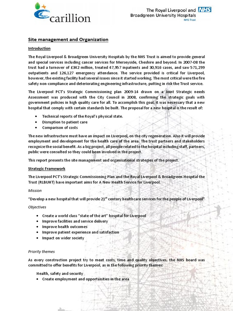 Liverpool Hospital Project Management Strategies | PDF | National ...