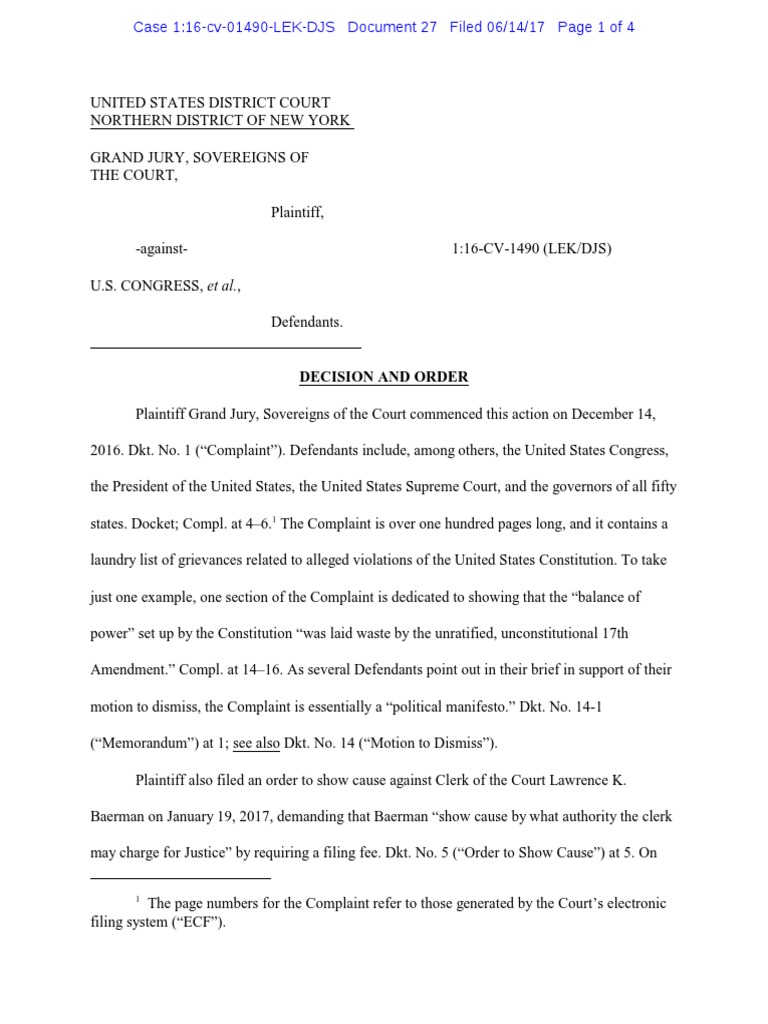 1024 UnLawful Order to Dismiss | Prejudice (Legal Term) | Complaint