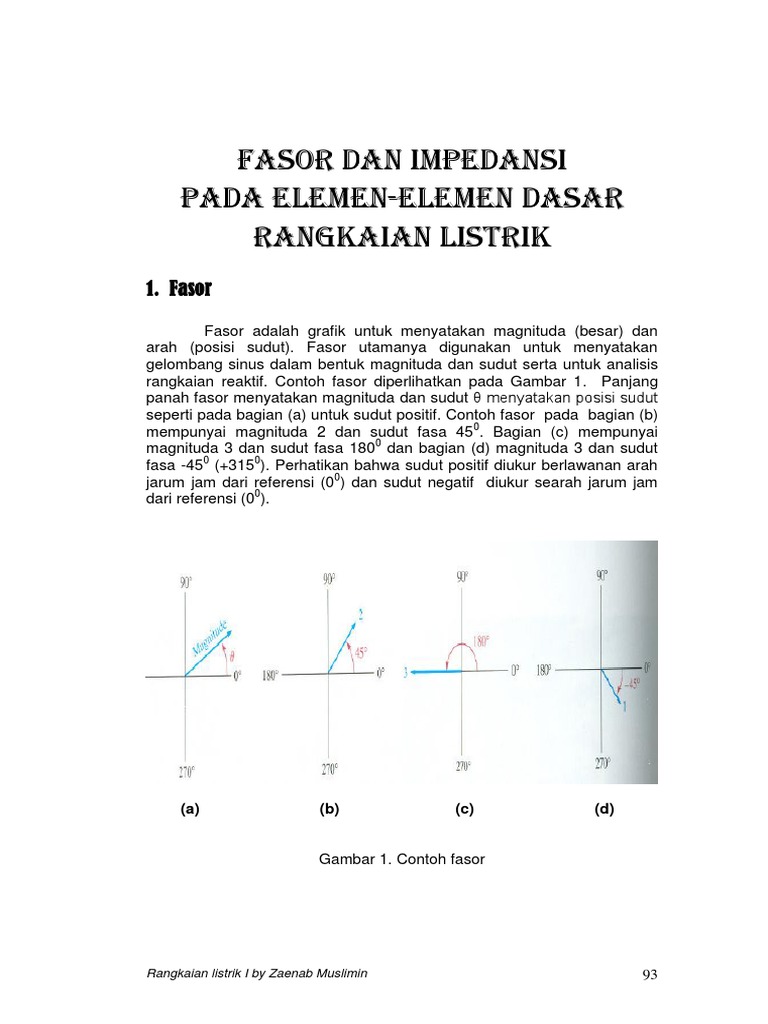 Fasor dan Impedansi dalam Rangkaian Listrik | PDF