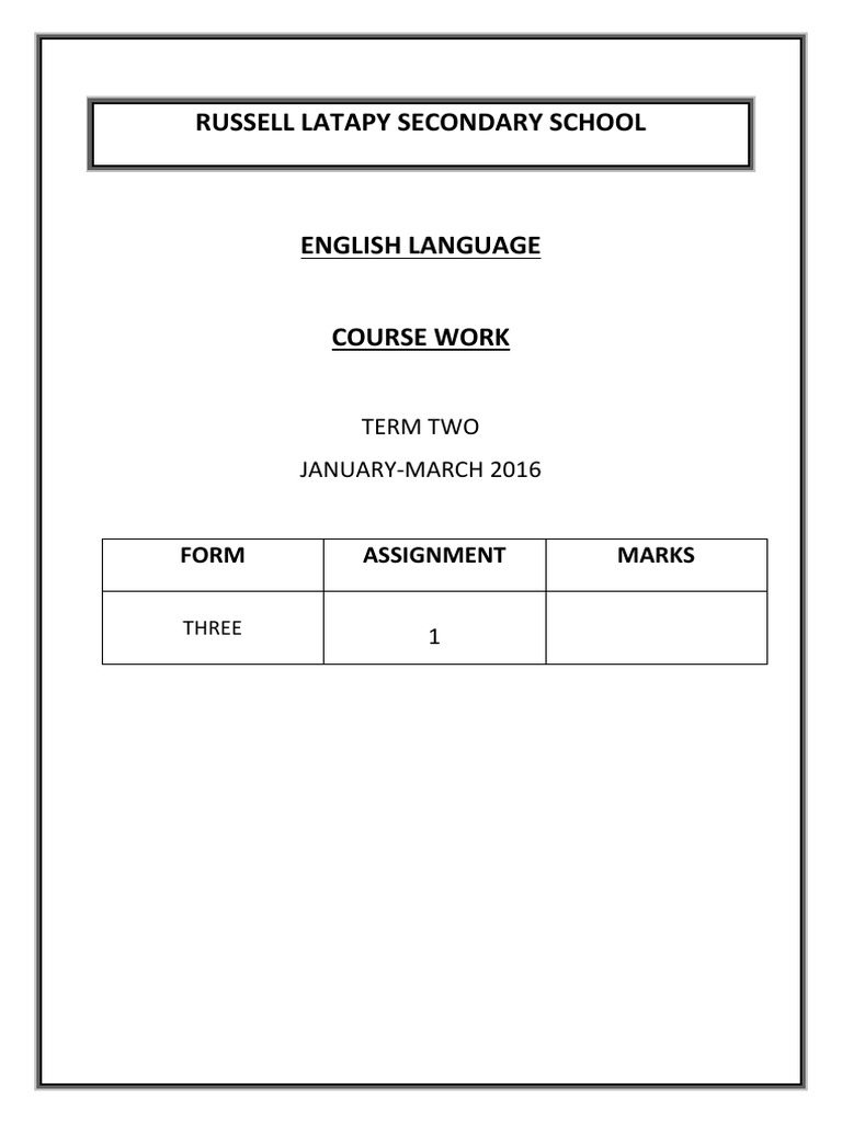 Course Work | PDF