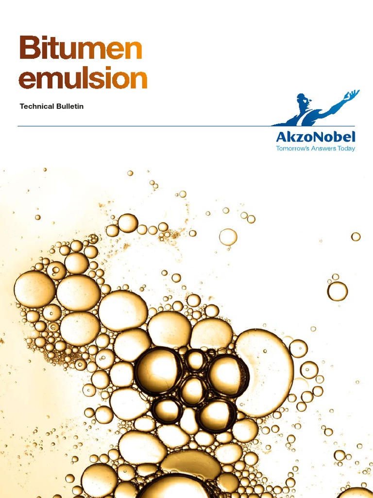 Bitumen Emulsion | PDF | Emulsion | Asphalt