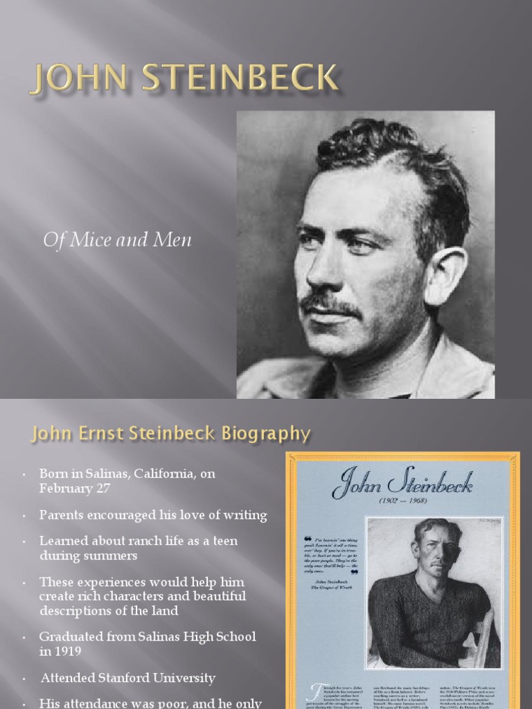 1-03 of Mice and Men John Steinbeck PowerPoint Presentation | PDF ...